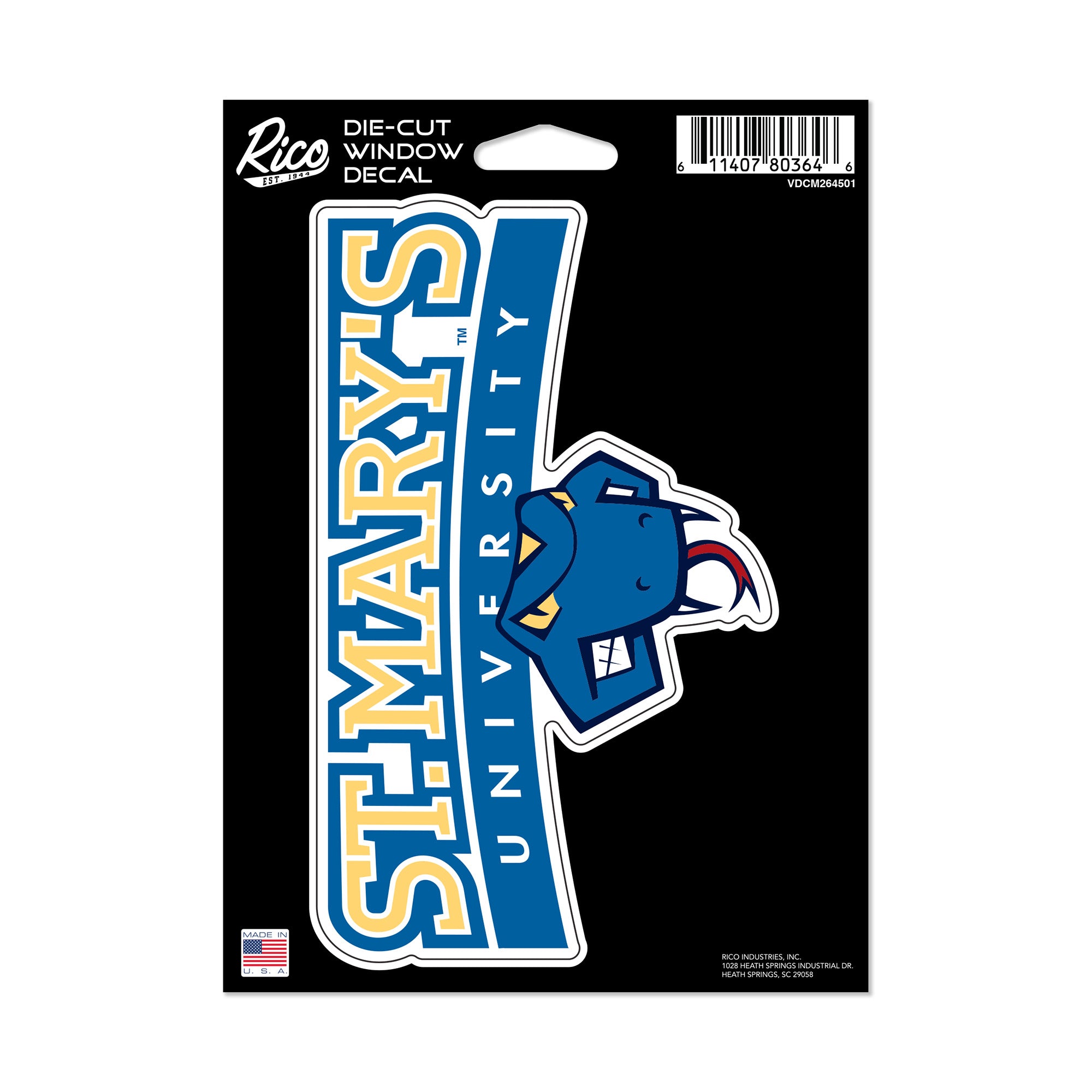 St Mary's University Rattlers Medium Die Cut Decal