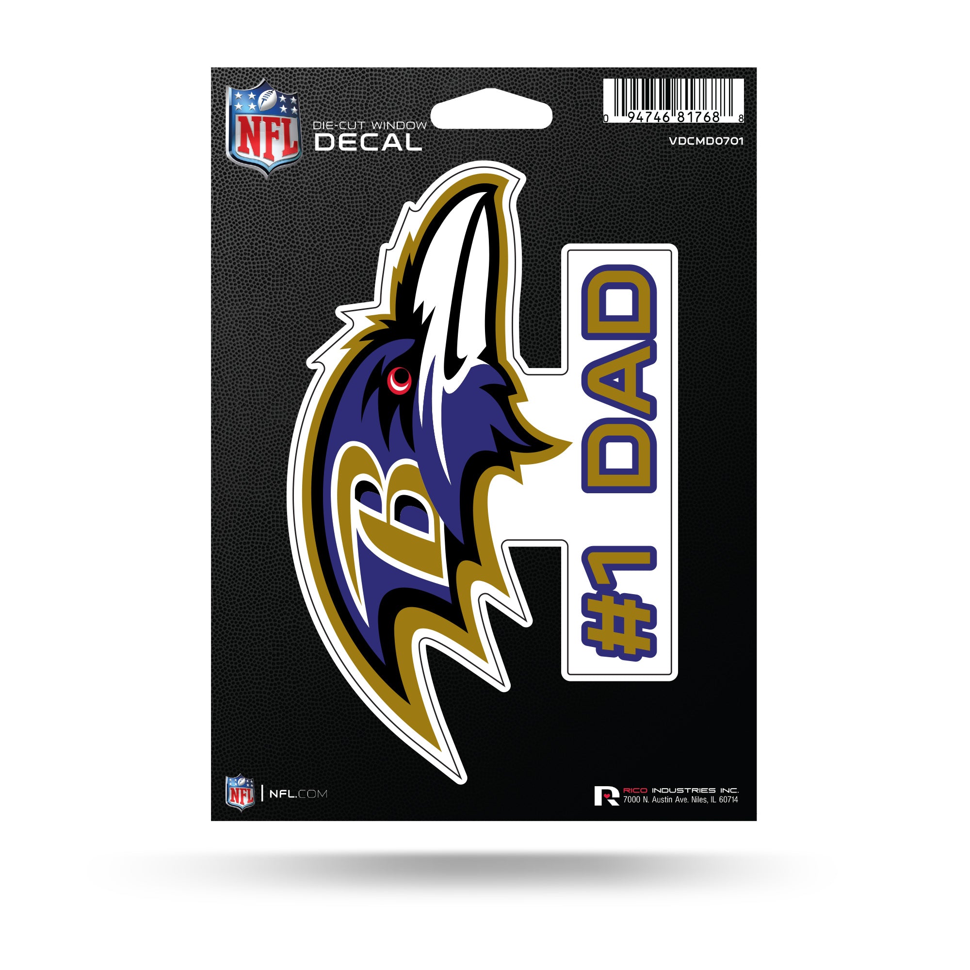 NFL Baltimore Ravens 5" x 7" Vinyl Die-Cut Decal - Car/Truck/Home Acce