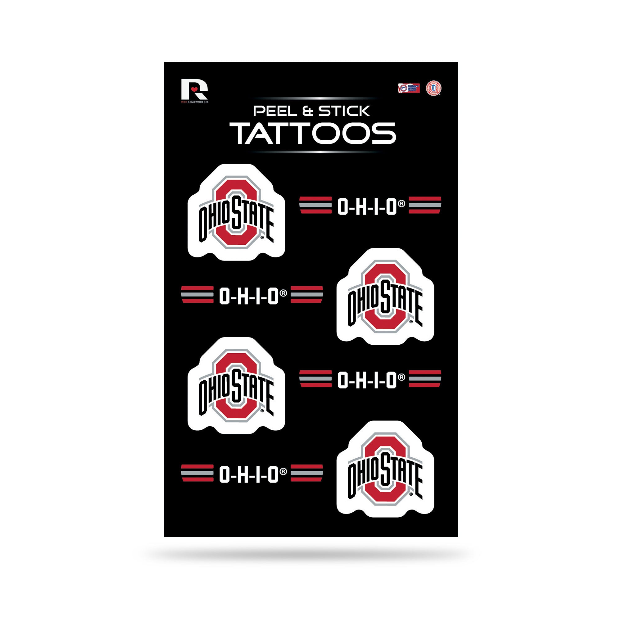 Ohio State University Vertical Tattoo (3"X5")