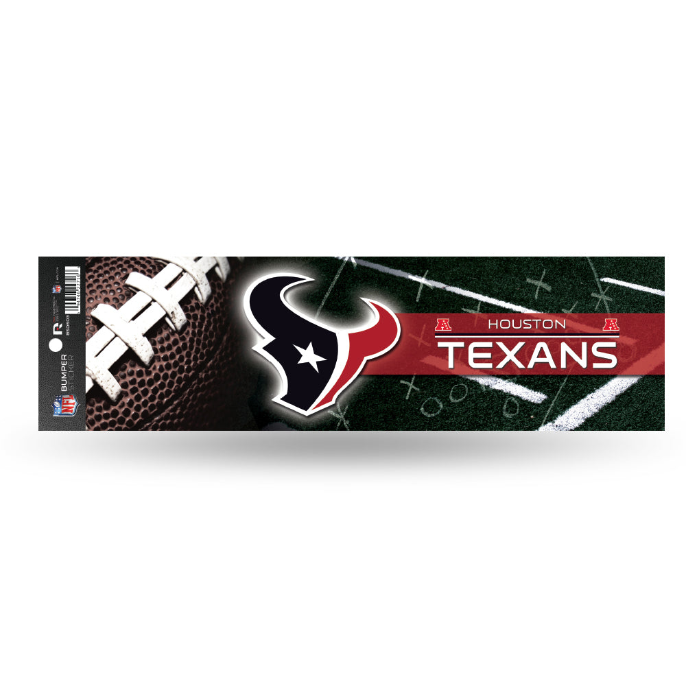 NFL Houston Texans 3" x 12" Car/Truck/Jeep Bumper Sticker By Rico Indu
