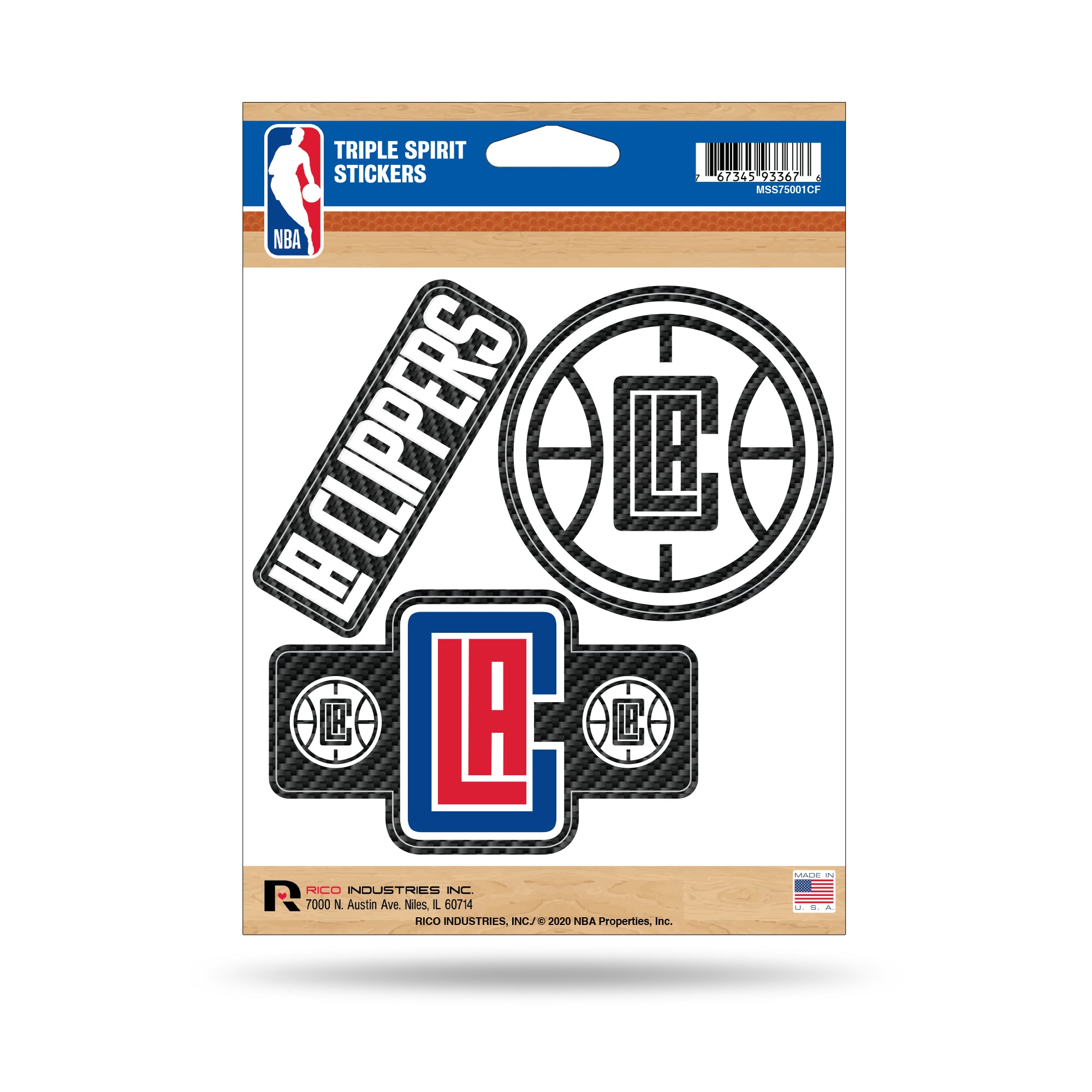Clippers - Carbon Fiber Design - Triple Spirit Stickers