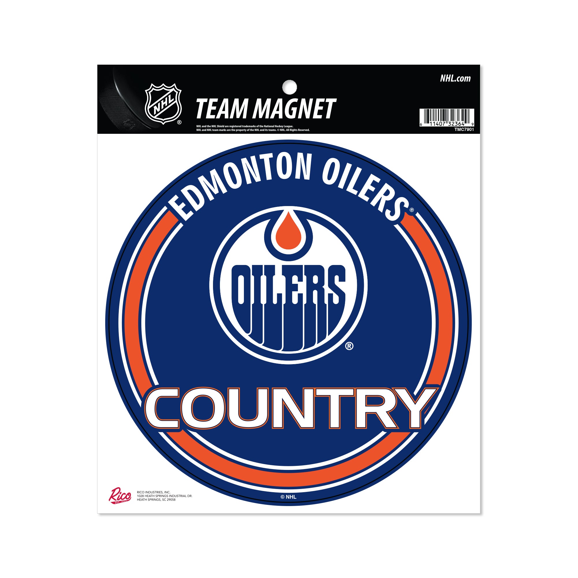 Oilers 8" Team Magnet Circle