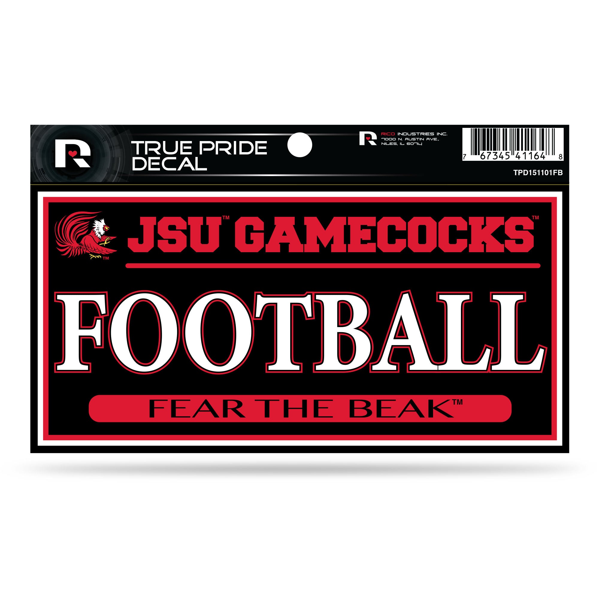 Jacksonville State 3" X 6" True Pride Decal - Football